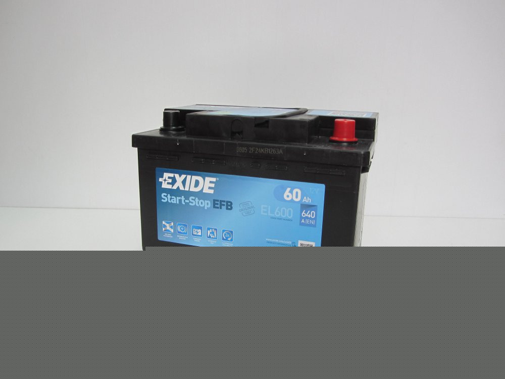 Exide 60Ah EL600 L2 EFB - Start & Stop EFB - Batterie Auto - Start ...